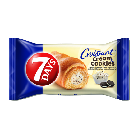 7 Days – Rogalik z kremem o smaku waniliowym i kawałkami ciastek ...